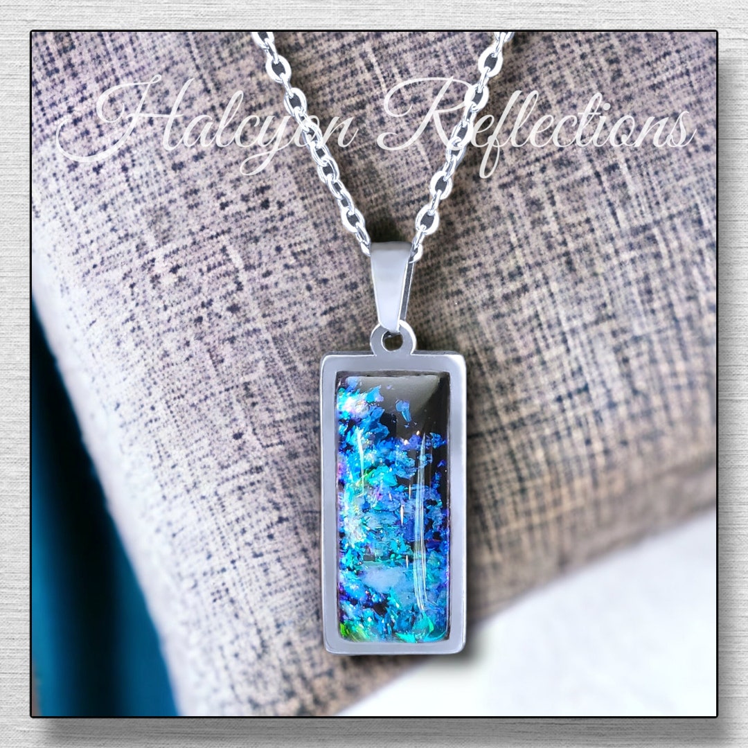 Blue Galaxy Color Changing Pendant Necklace - Surgical Steel Jewelry ...