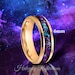14K Gold Tungsten Galaxy Ring: Purple Nebula Wedding Band - Etsy