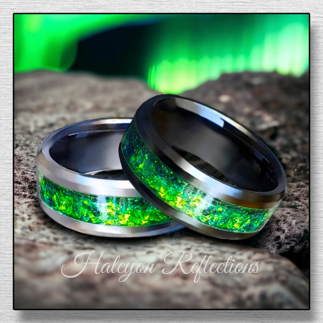 The Kryptonite Glow Ring Tungsten Carbide Ceramic - Etsy