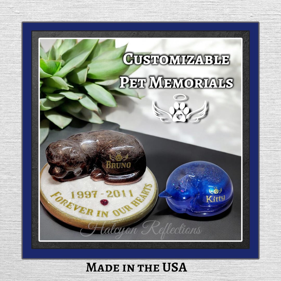 Custom Pet Memorial Statue-ash Fur Keepsake-dog Cat Loss Gift-pet Grief ...