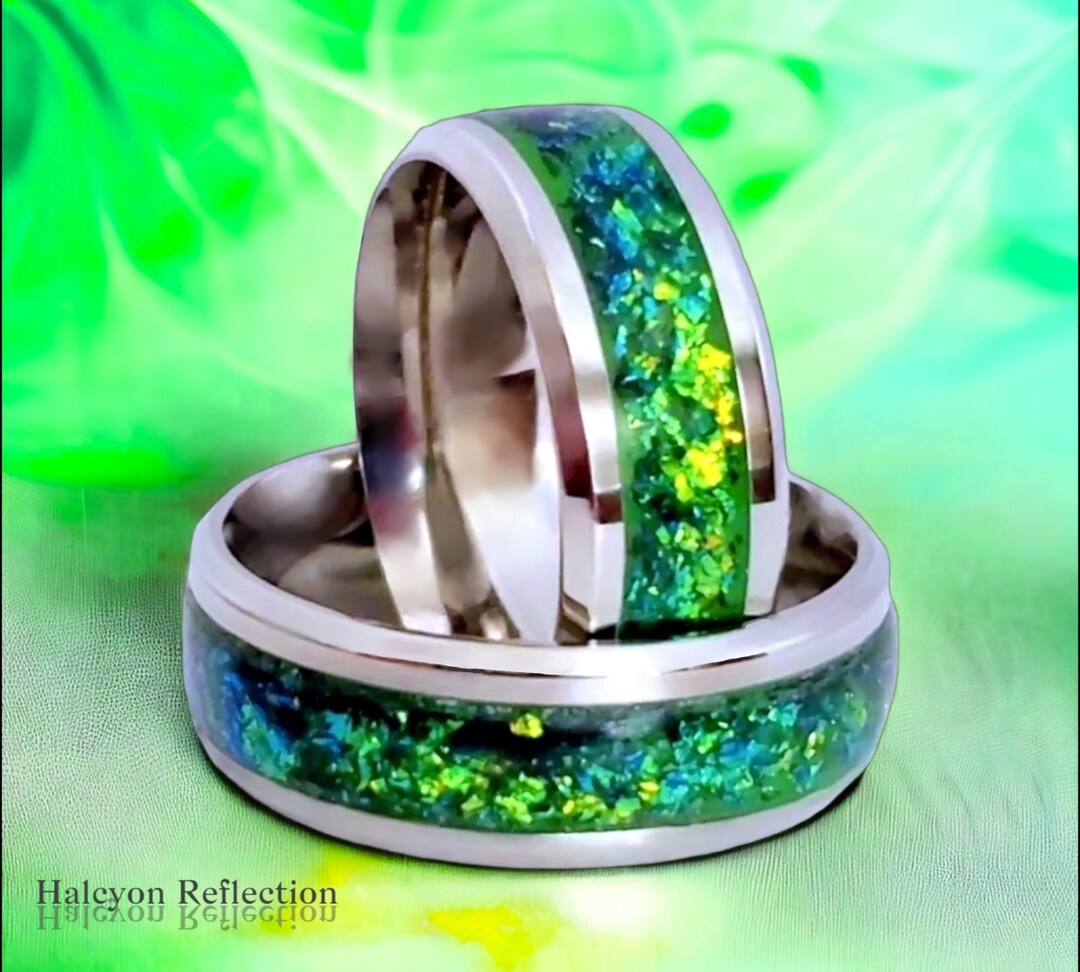 The Kryptonite Glow Ring Tungsten Carbide Ceramic - Etsy