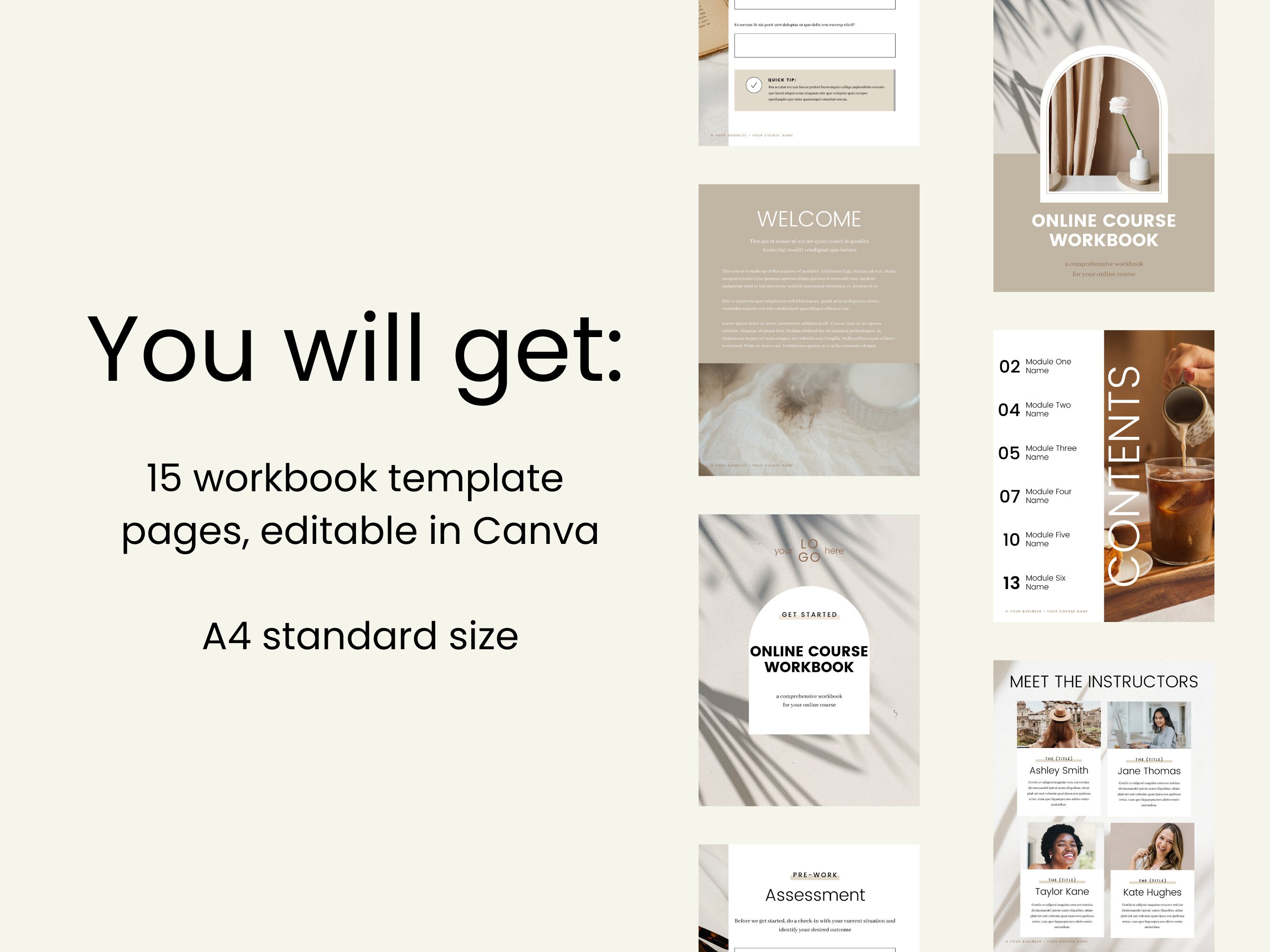 Canva Ebook and Workbook Template Bundle | Canva Online Course Ebook ...