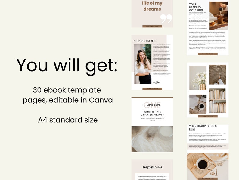 Canva Ebook and Workbook Template Bundle | Canva Online Course Ebook ...