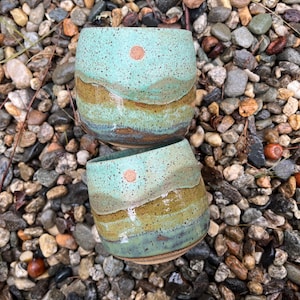 Ceramic Light Turquoise Ocean Cup - Etsy