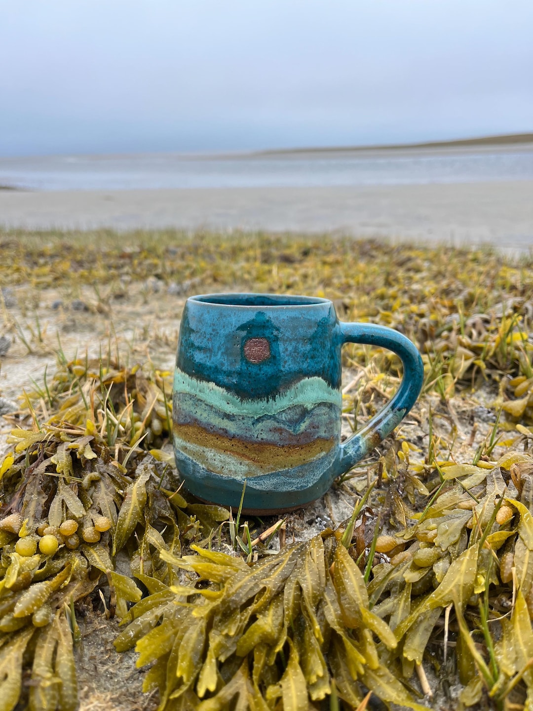 Ceramic Turquoise Ocean Mug - Etsy