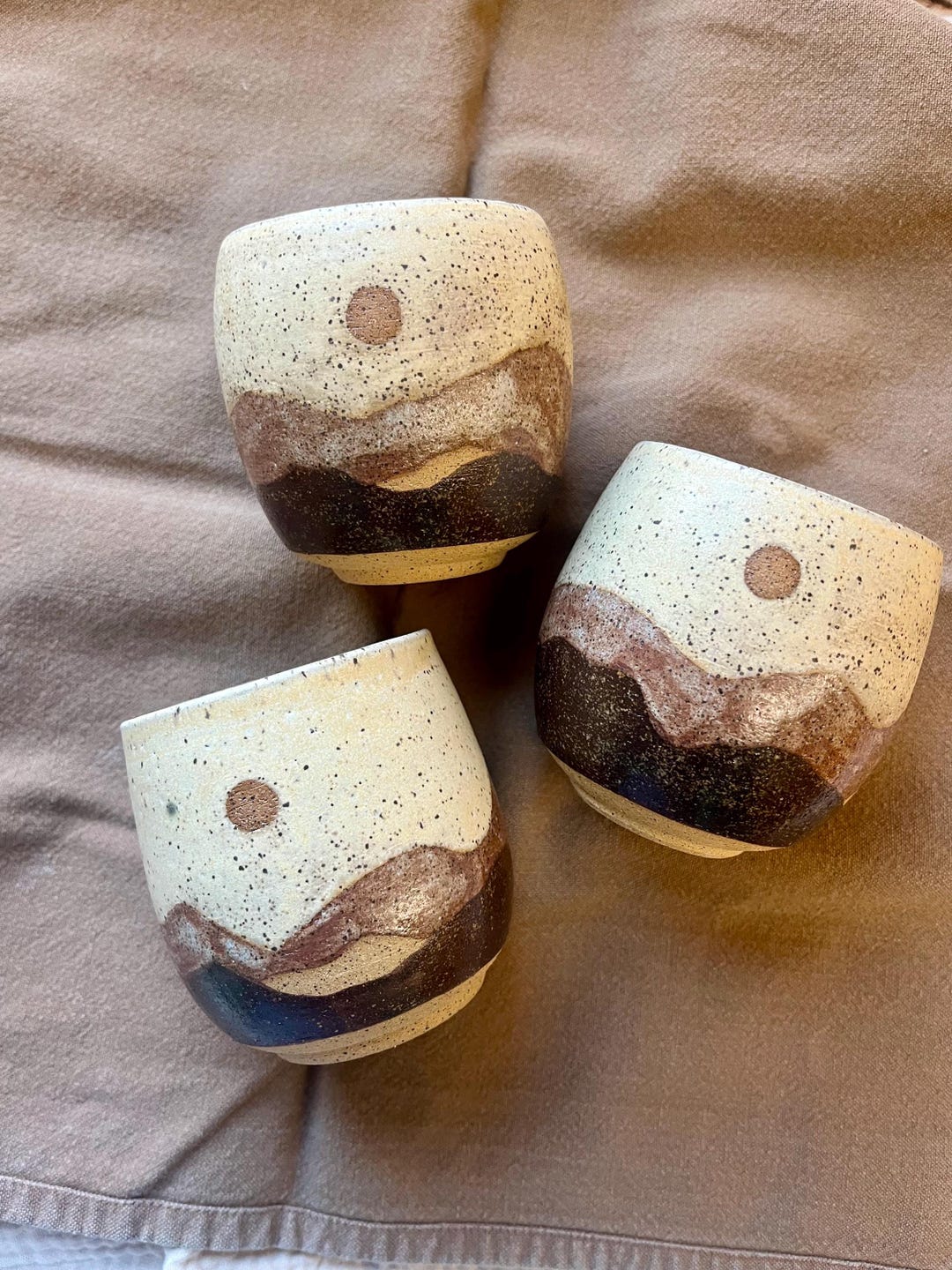 Warm Sky Ceramic Mountain Cup - Etsy