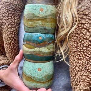 Ceramic Light Turquoise Ocean Cup - Etsy