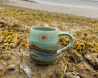 Ceramic Light Turquoise Ocean Cup - Etsy