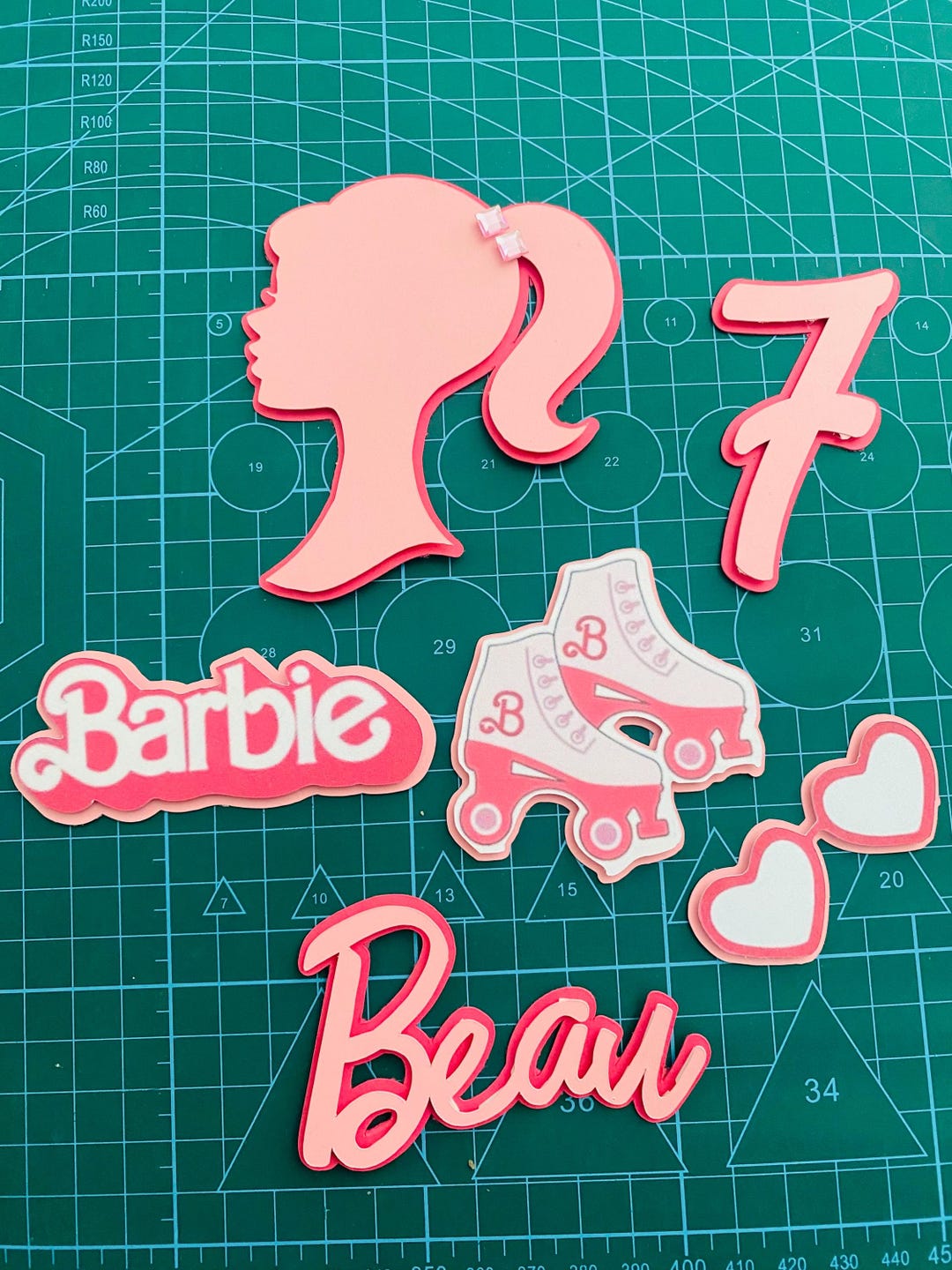 Barbie Cake Topper / Pink Cake Topper / Custom Cake Topper / Bear Cake ...