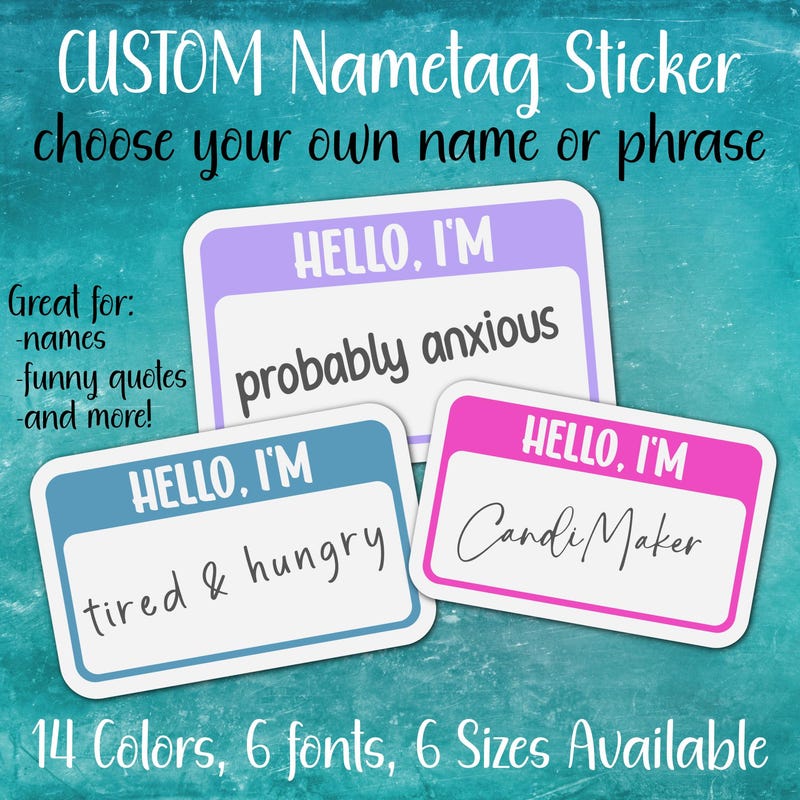 Hello My Name is Nametag - Etsy