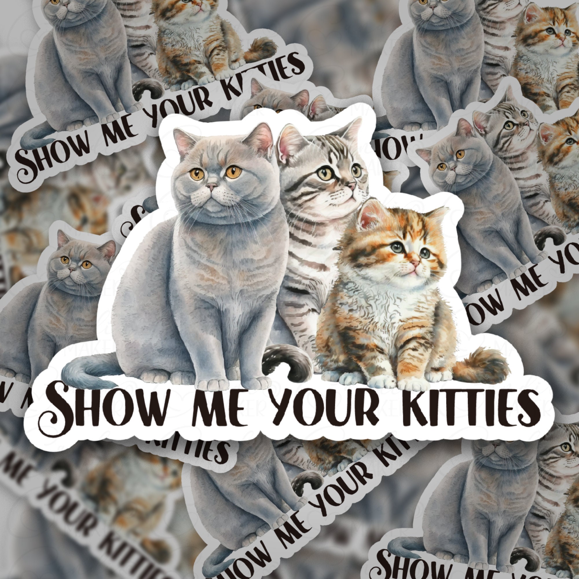 Show Me Your Kitties Kitten Vinyl Sticker Decal Die-cut - Etsy