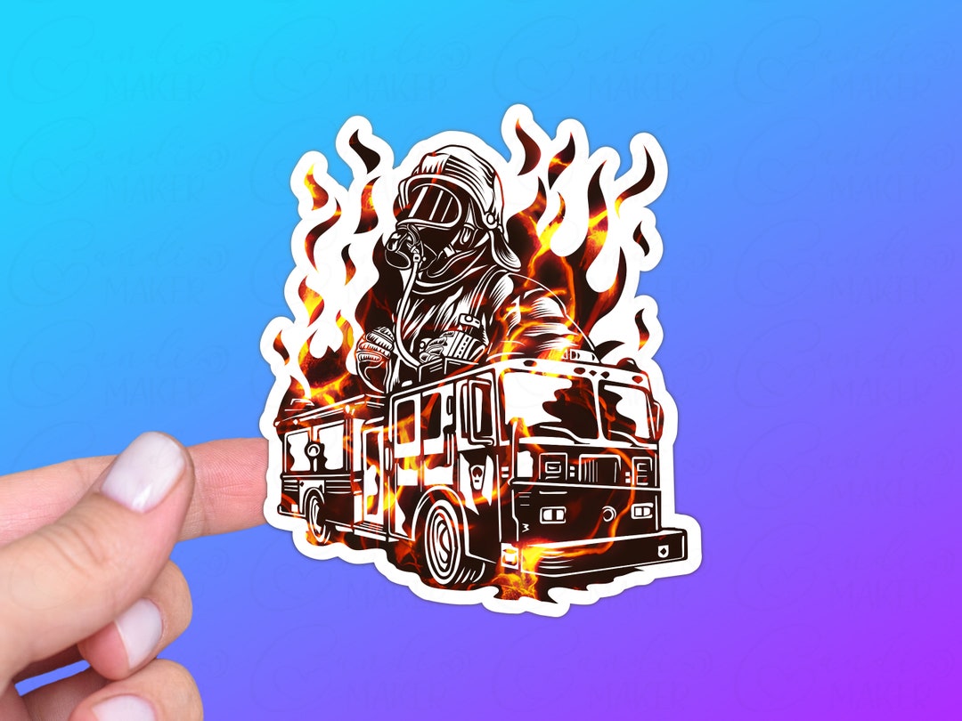 Firefighter, First Responder Vinyl Sticker Decal Die-cut Water ...