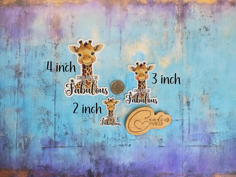 Stand Tall and Be Fabulous, Cute Baby Giraffe Sticker or Magnet ...