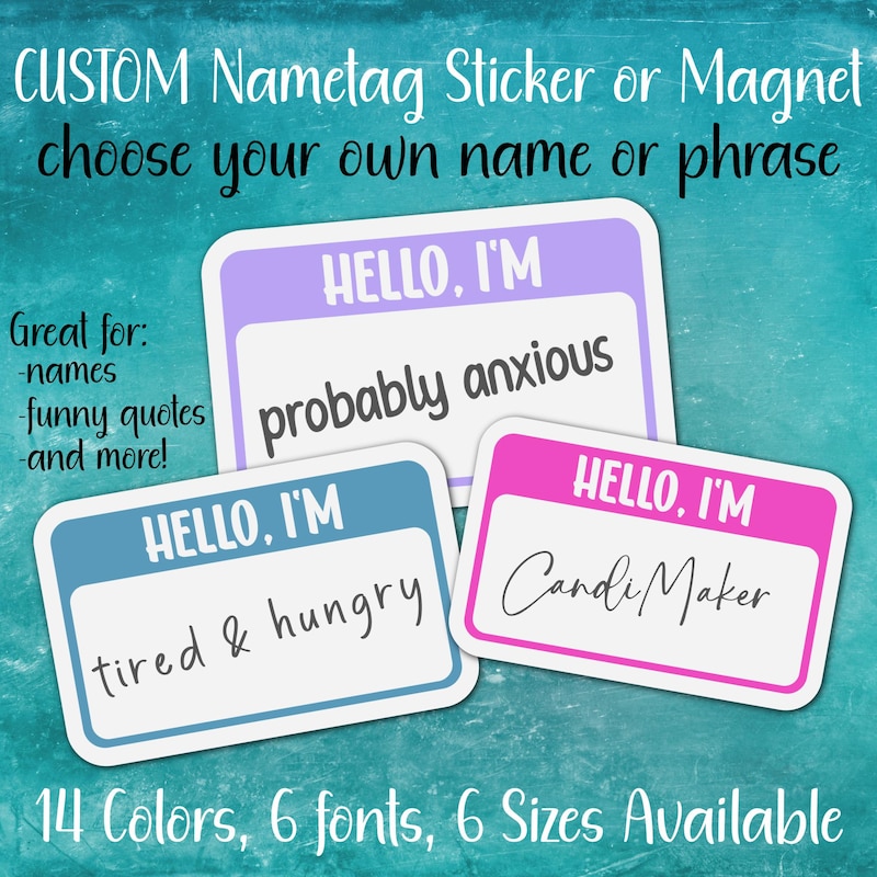 Hello My Name is Nametag - Etsy