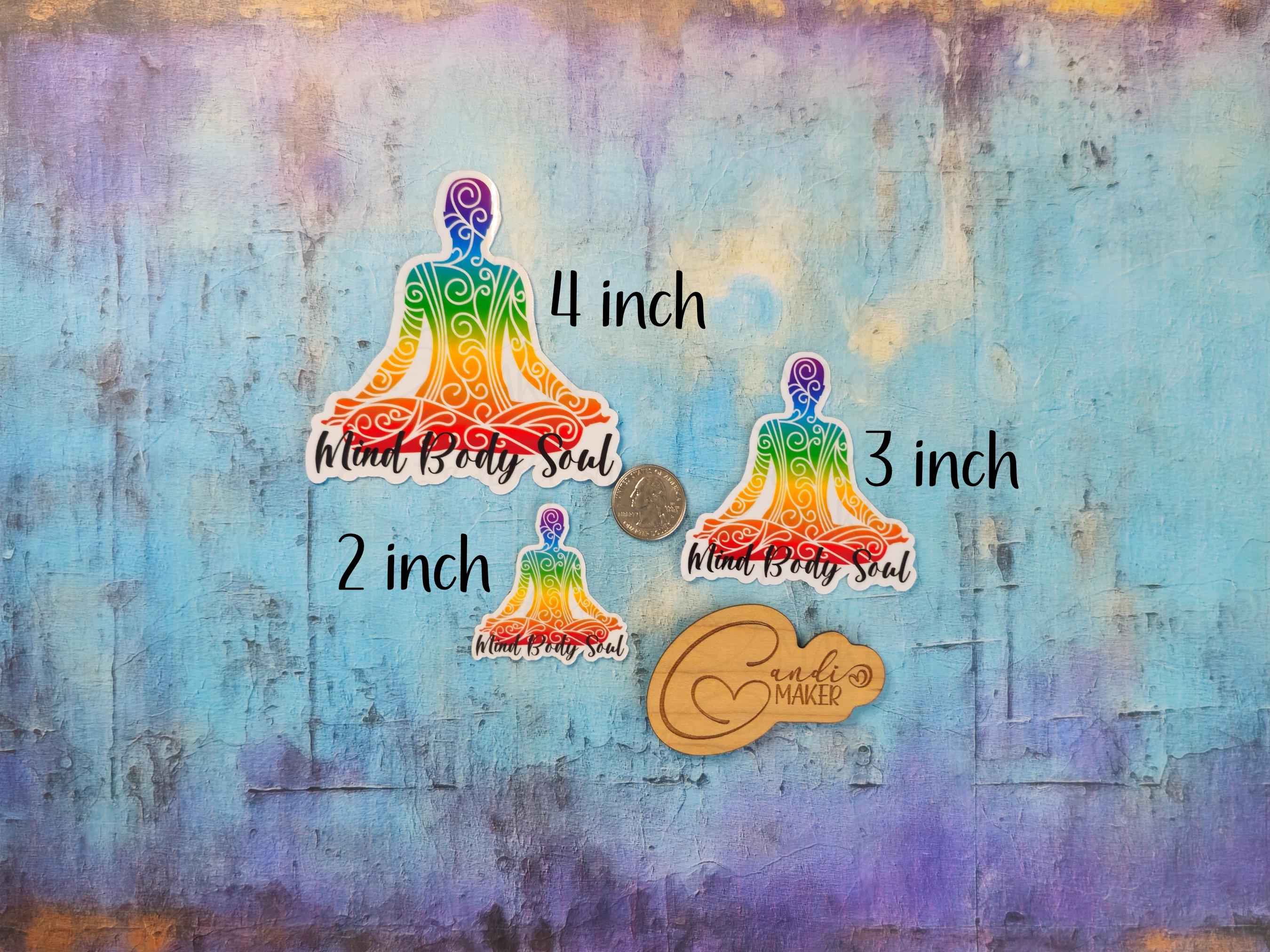 Mind Body Soul, Meditation Chakra Sticker or Magnet | Gift for Yoga ...