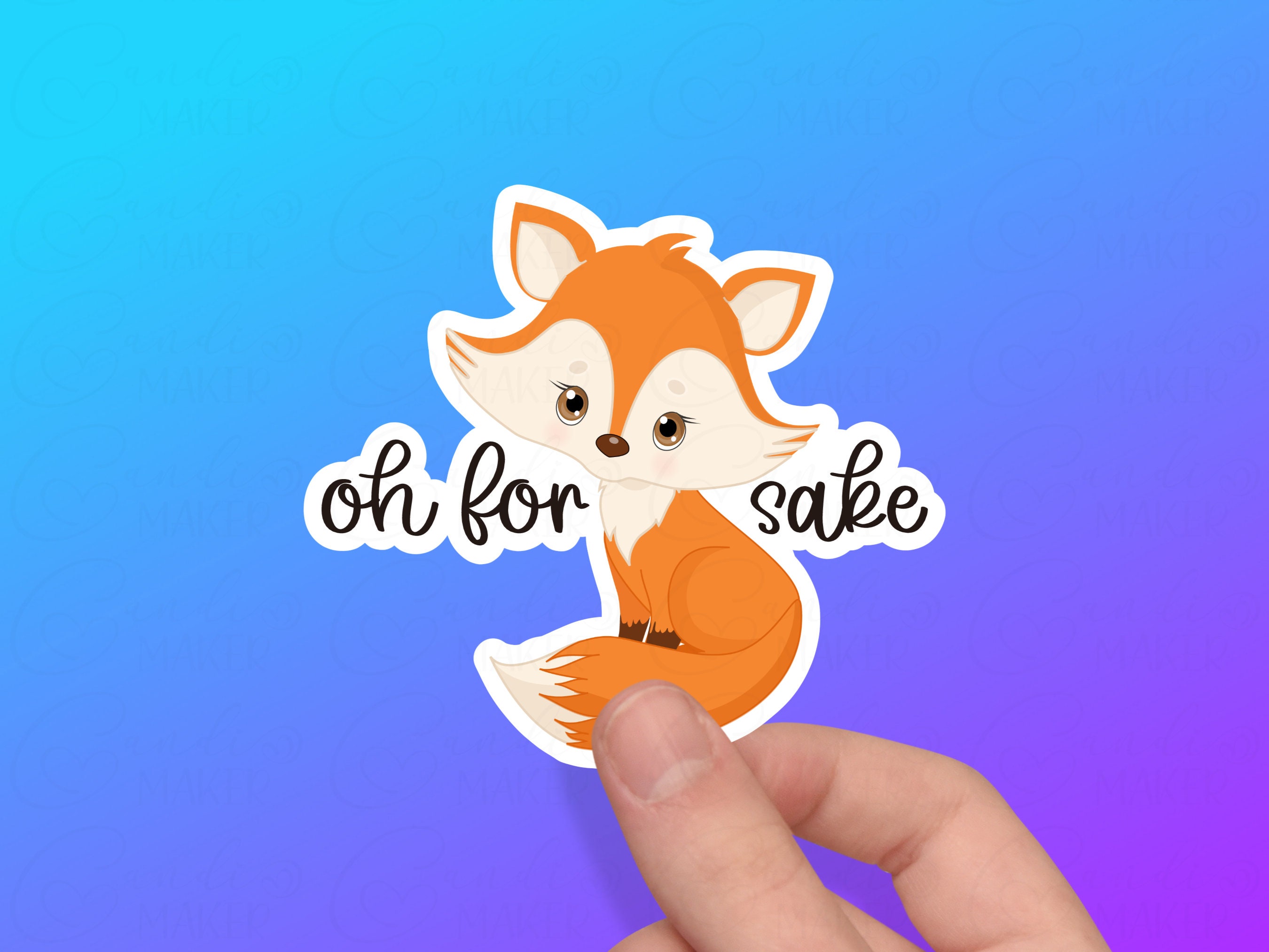 Oh for Fox Sake Funny Vinyl Sticker Decal Die-cut - Etsy