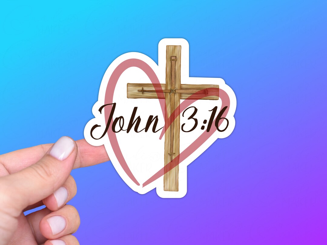 John 3:16, You Are so Loved, Bible Verse Sticker or Magnet Christian ...