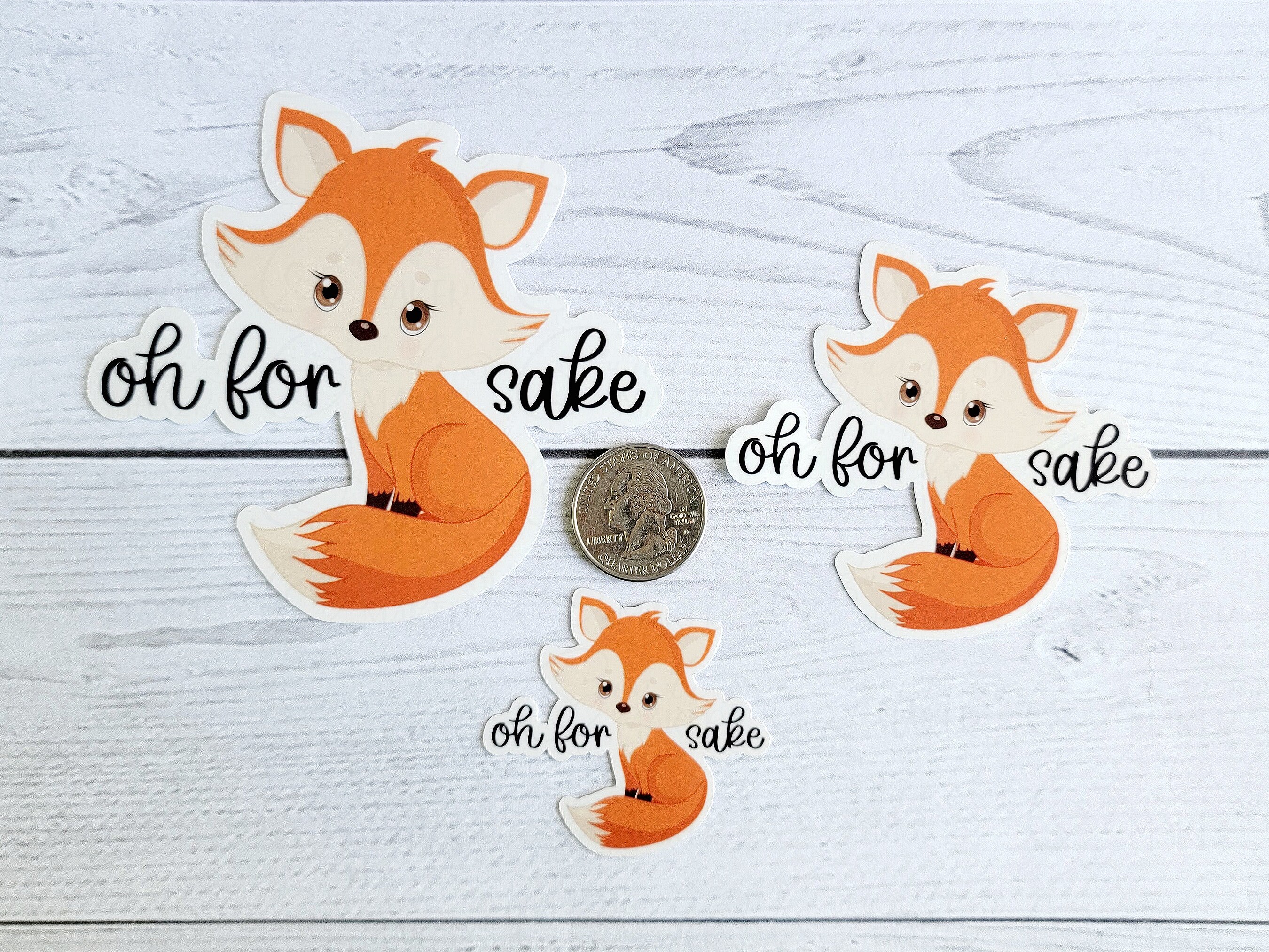 Oh for Fox Sake Funny Vinyl Sticker Decal Die-cut - Etsy