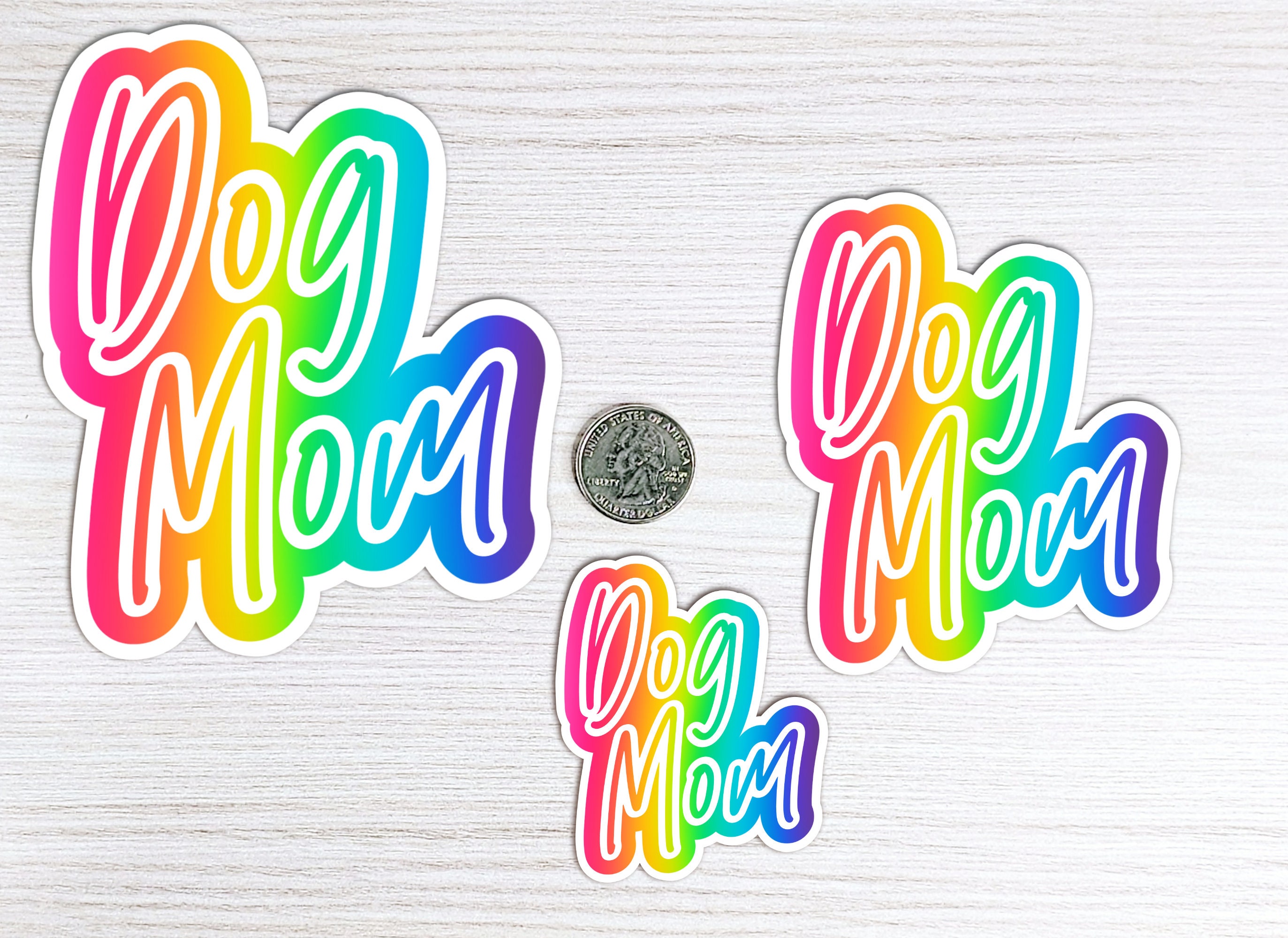 Custom 90s Rainbow Name Sticker | Choose Name, Size, Font ...