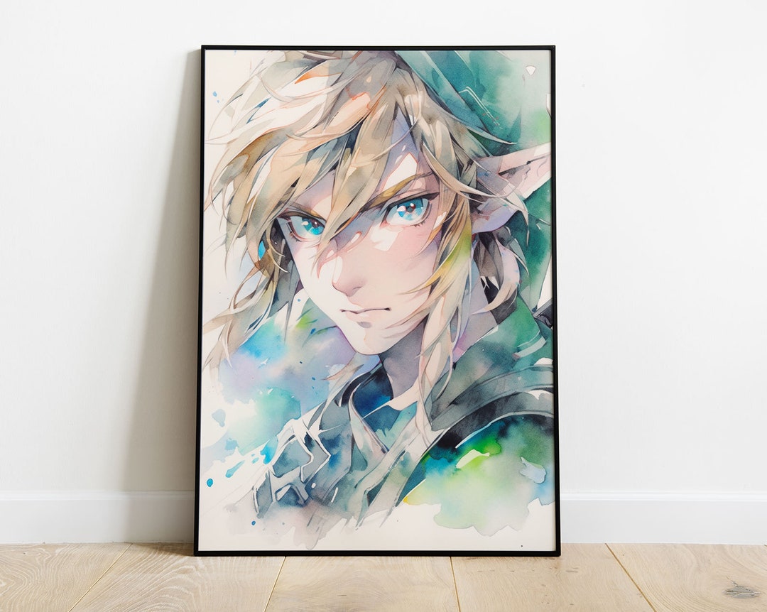 Portrait Link Art Print Anime - Etsy