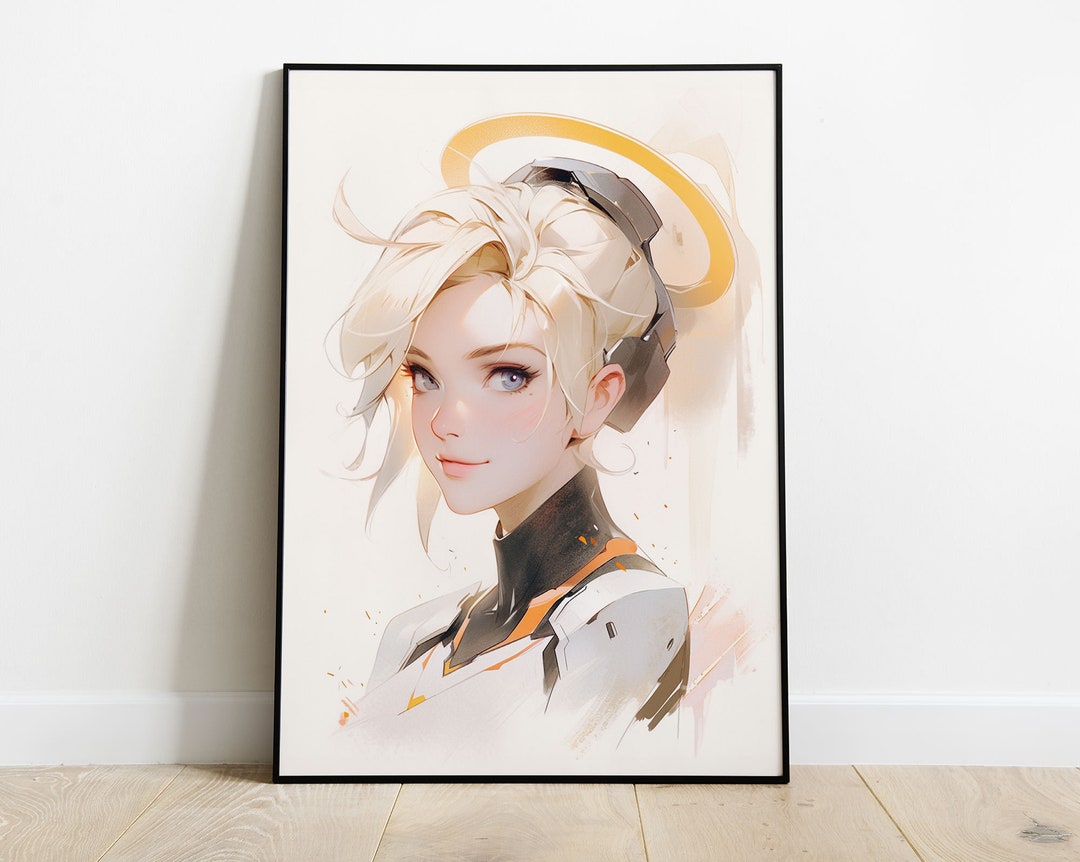 Wall Art Mercy Overwatch Art Print Anime - Etsy