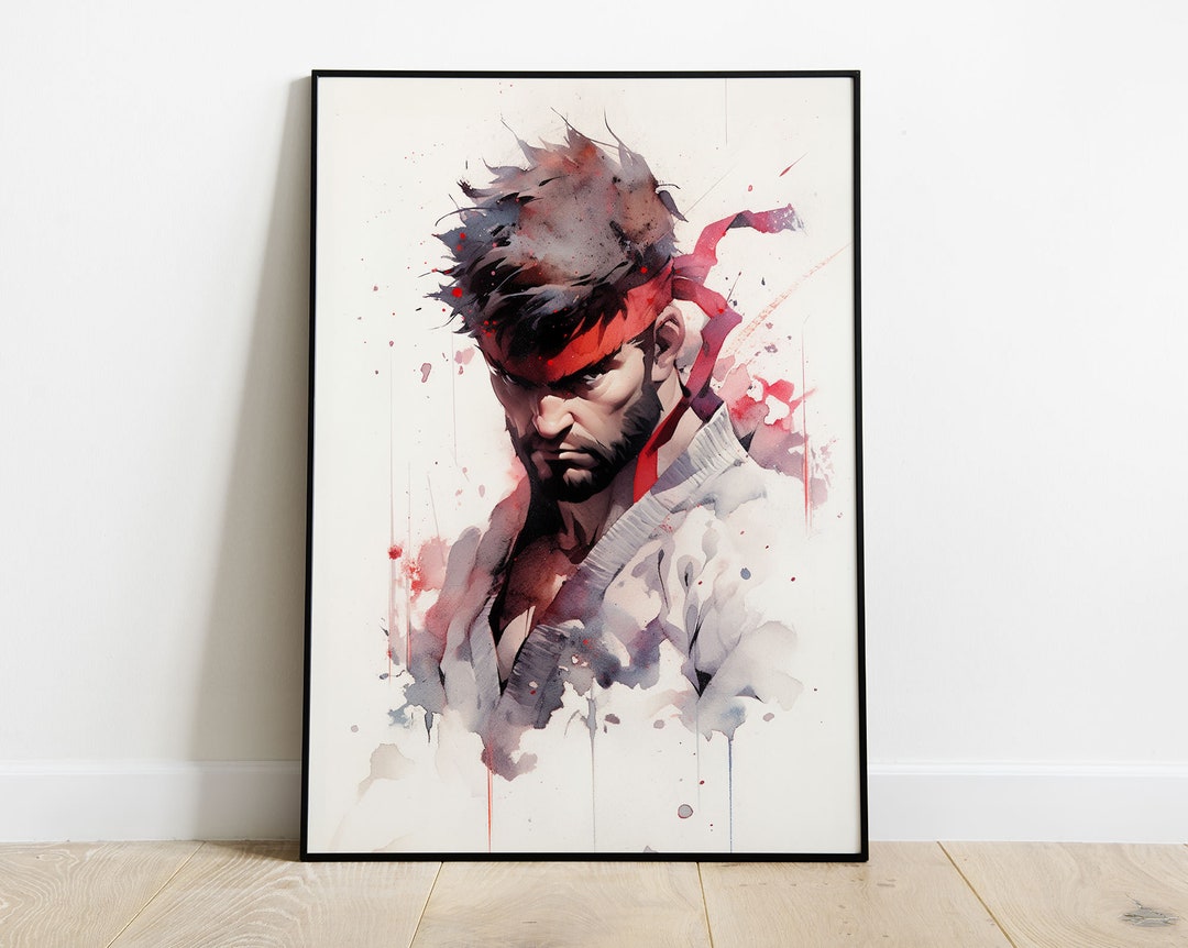 Portrait Ryu Street Fighter Art Print Anime - Etsy