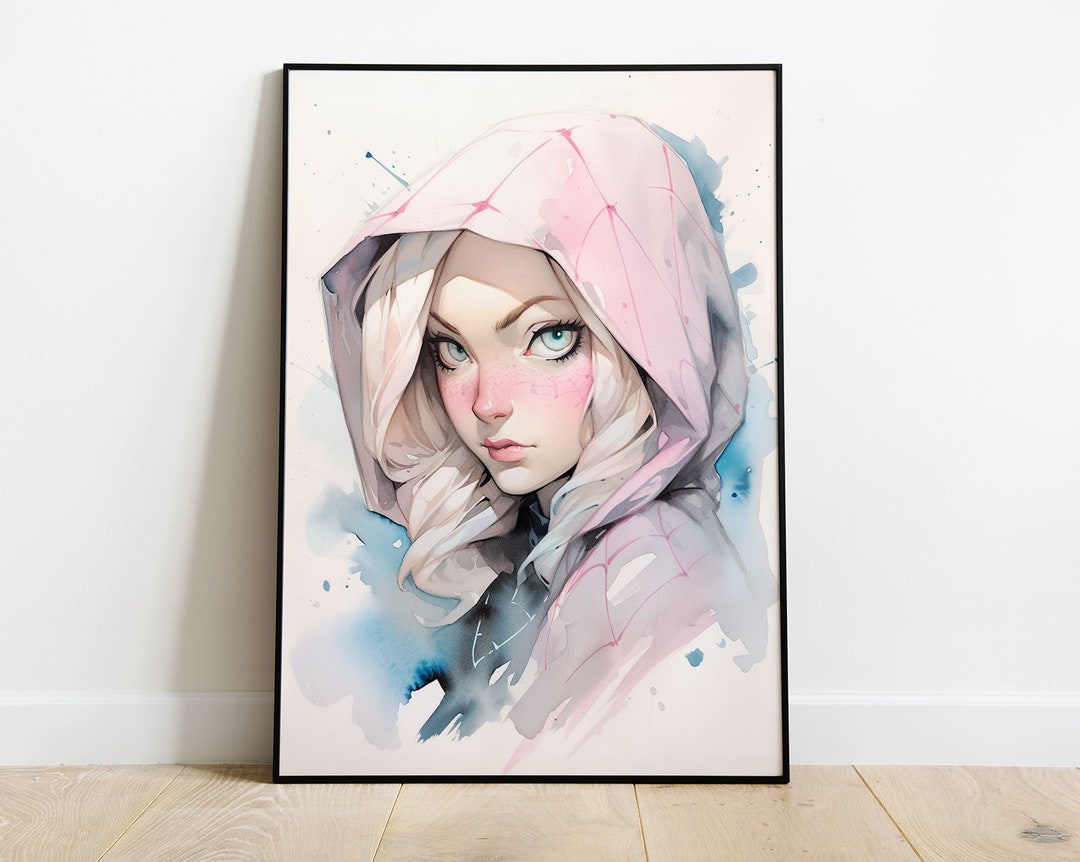 Spider Gwen Art Print Anime - Etsy