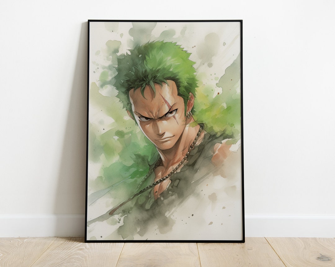 Roronoa Zoro Watercolor Art Print Anime - Etsy