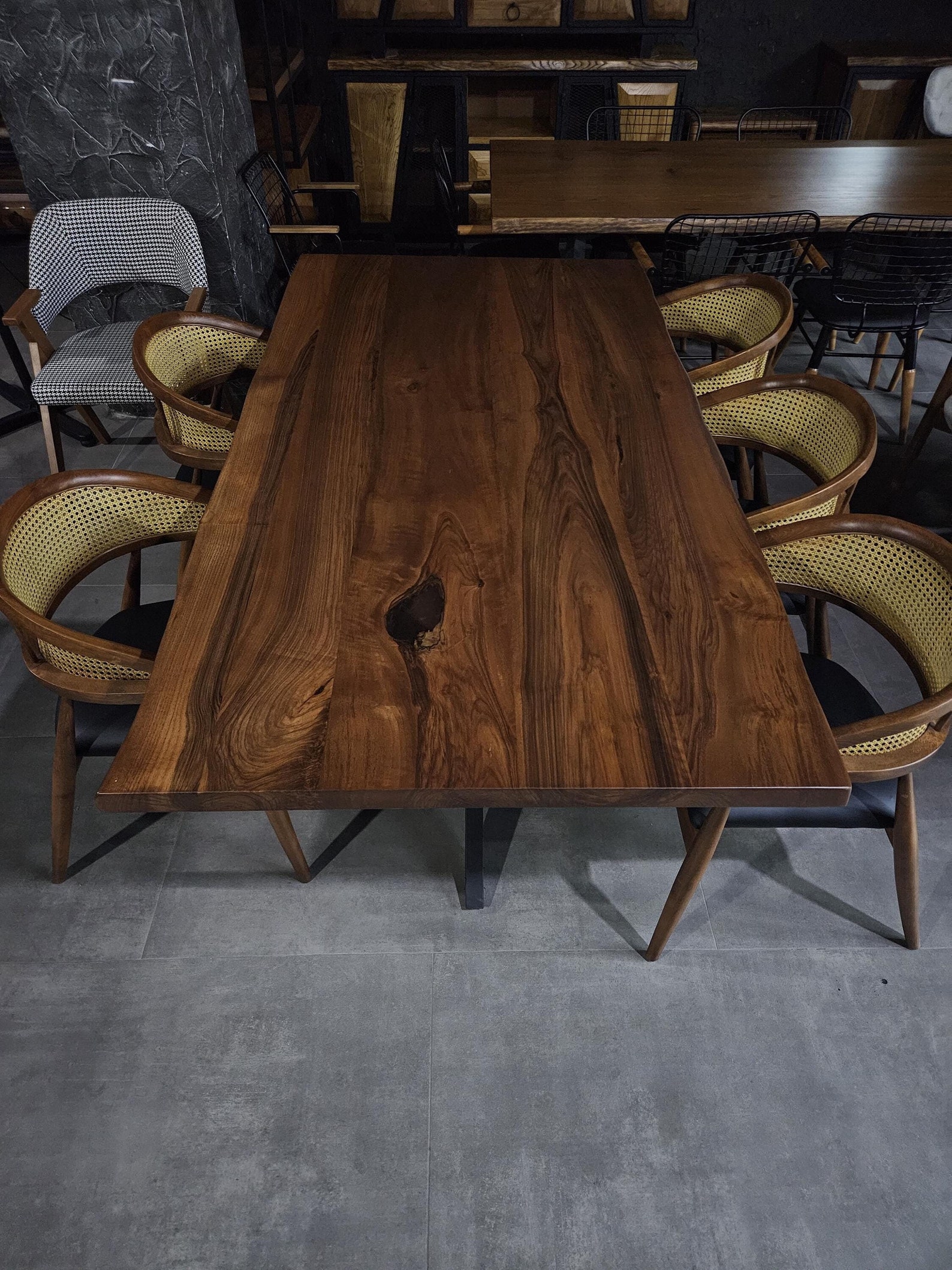 Custom Walnut Dining Table, Kitchen Table, Modern Dining Table, Live ...