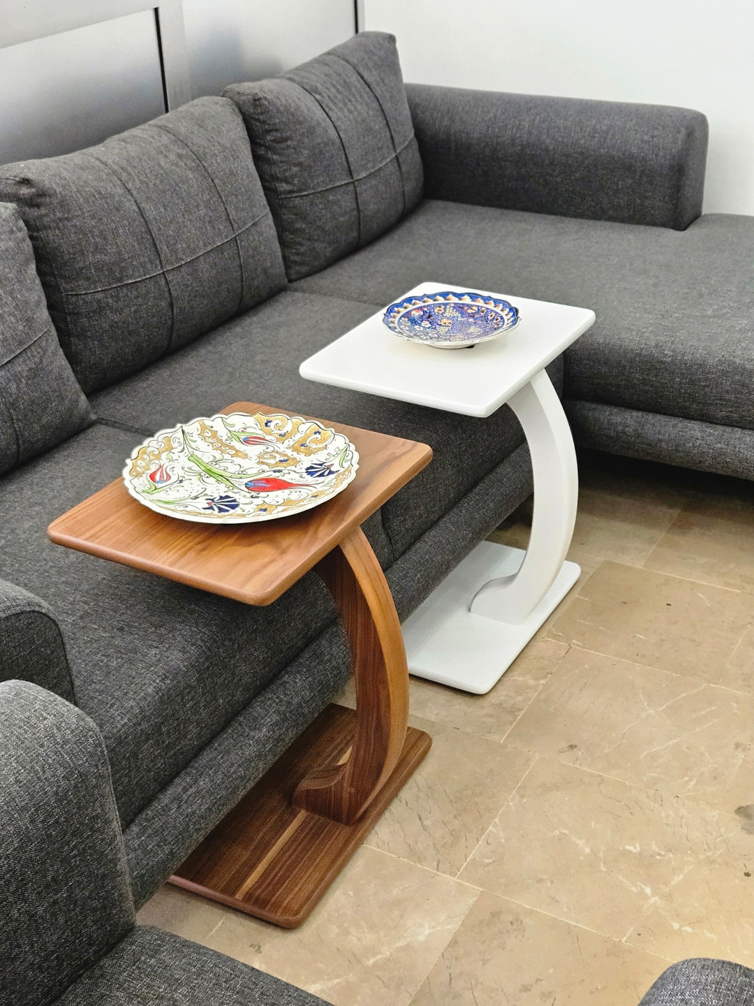 C Shaped Rectangular Coffee Table, Wide C Coffee Table, Special Design ...