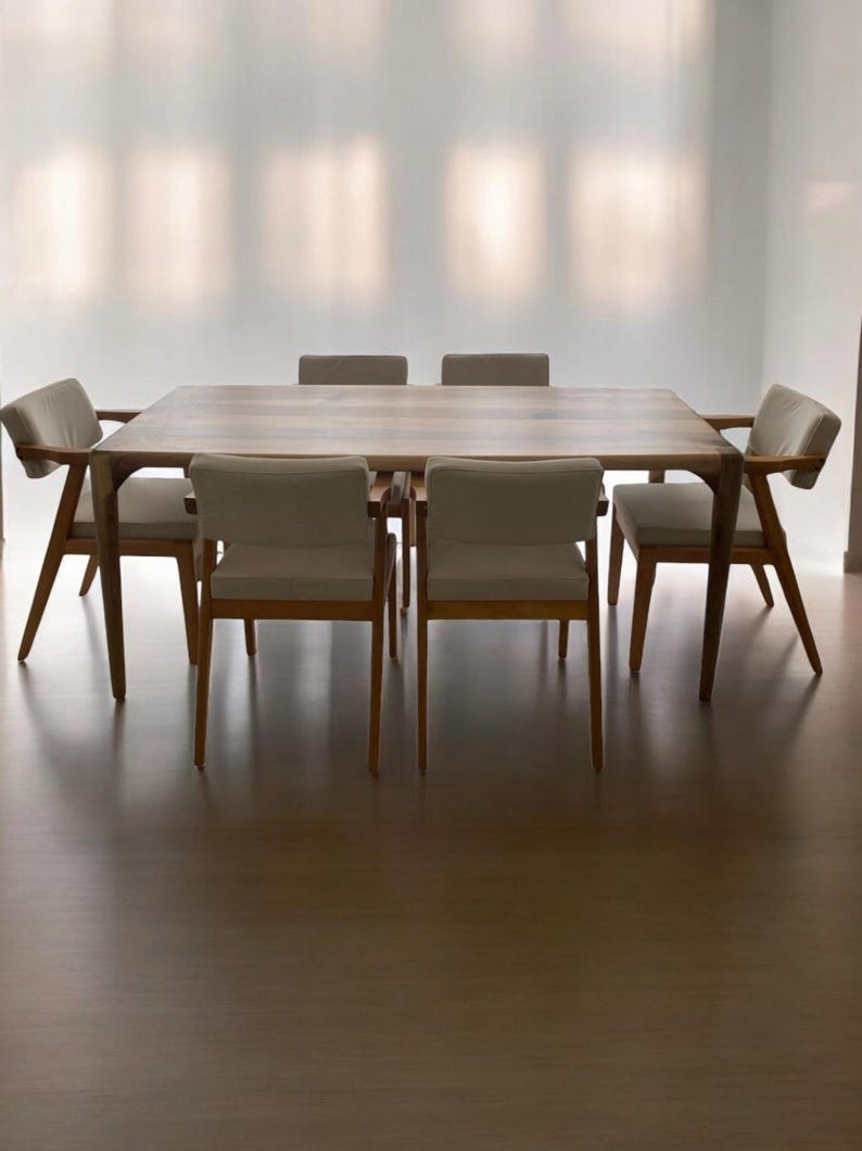 Live Edge Dining Table, Modern Wood Dining Table, Dining Table, Kitchen ...