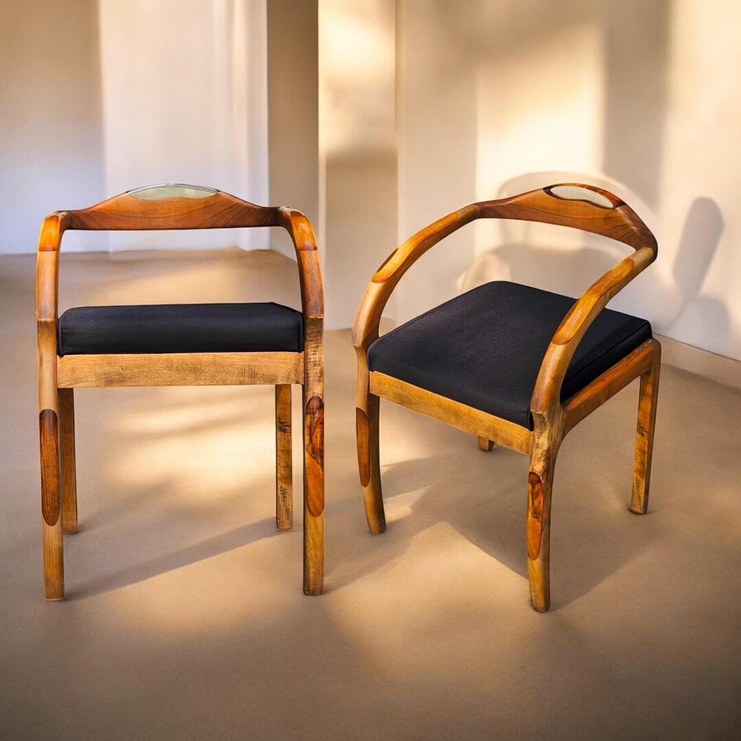 Epoxy Modern Dining Chair, Epoxy Walnut Dining Chair, Epoxy Chairs for ...