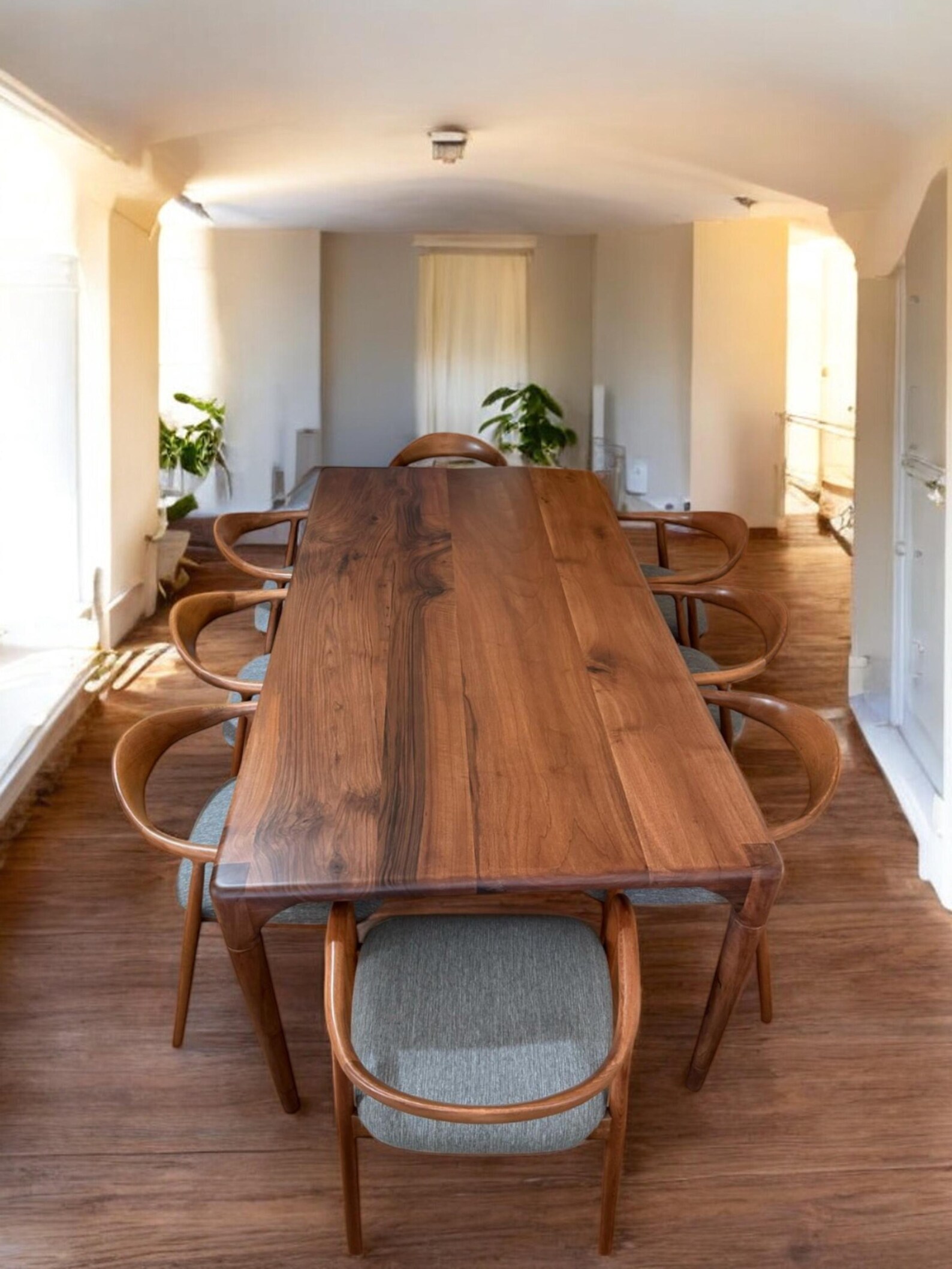 Live Edge Dining Table, Modern Wood Dining Table, Dining Table, Kitchen ...