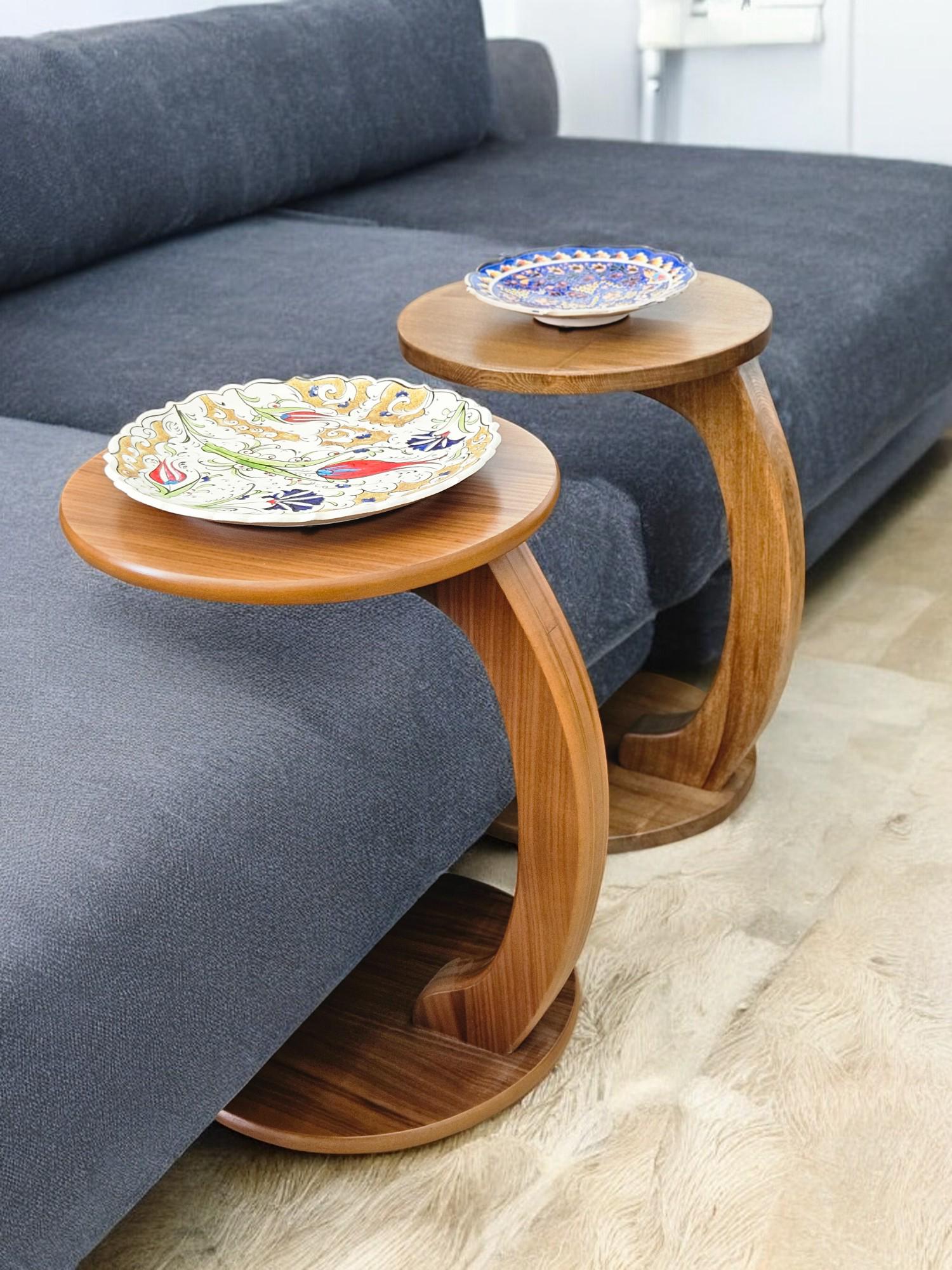 Round Side Table, C Shaped Round Coffee Table, Wide C Coffee Table ...