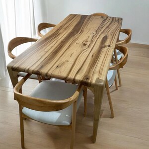 Custom Wood Dining Table, Kitchen Table, Modern Dining Table, Live Edge ...
