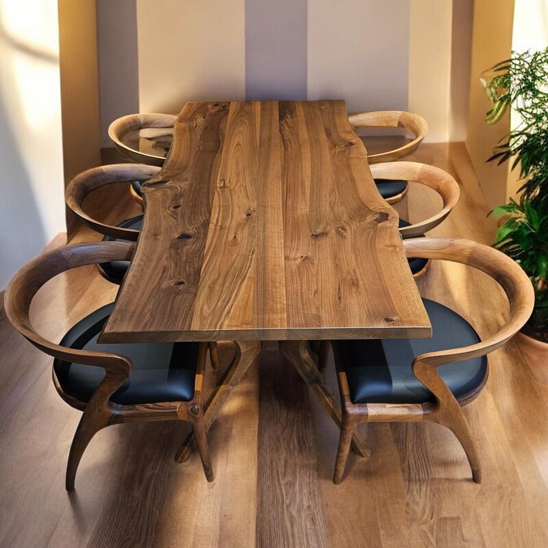 Walnut Dining Room Table - Etsy