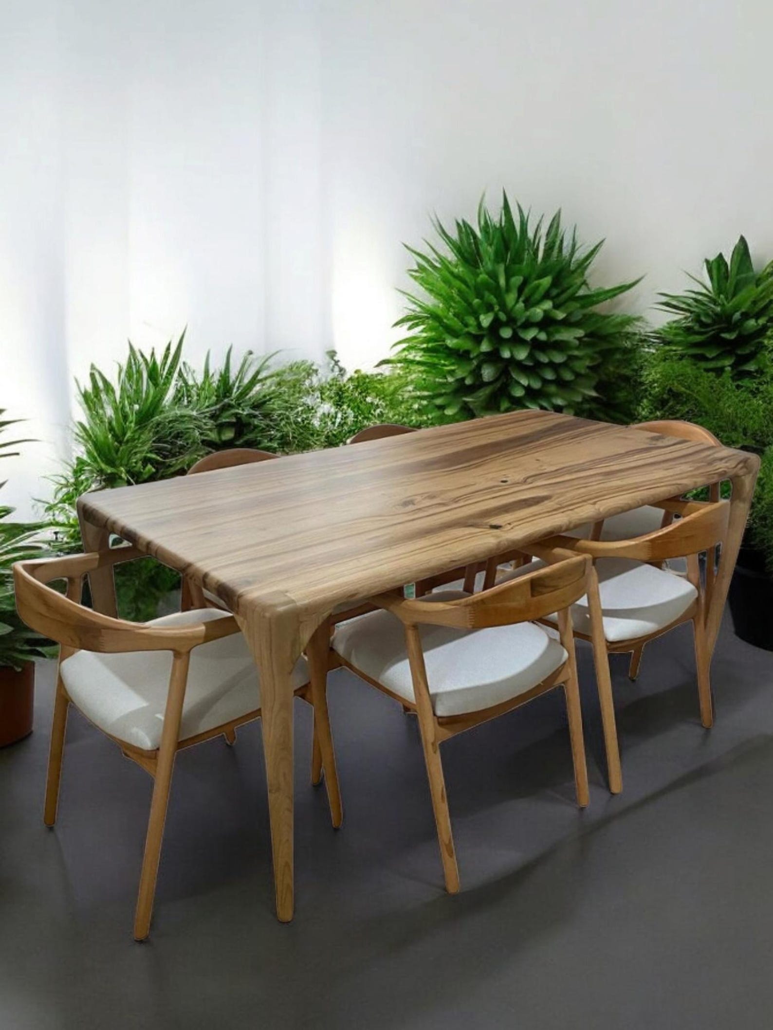 Custom Wood Dining Table, Kitchen Table, Modern Dining Table, Live Edge ...