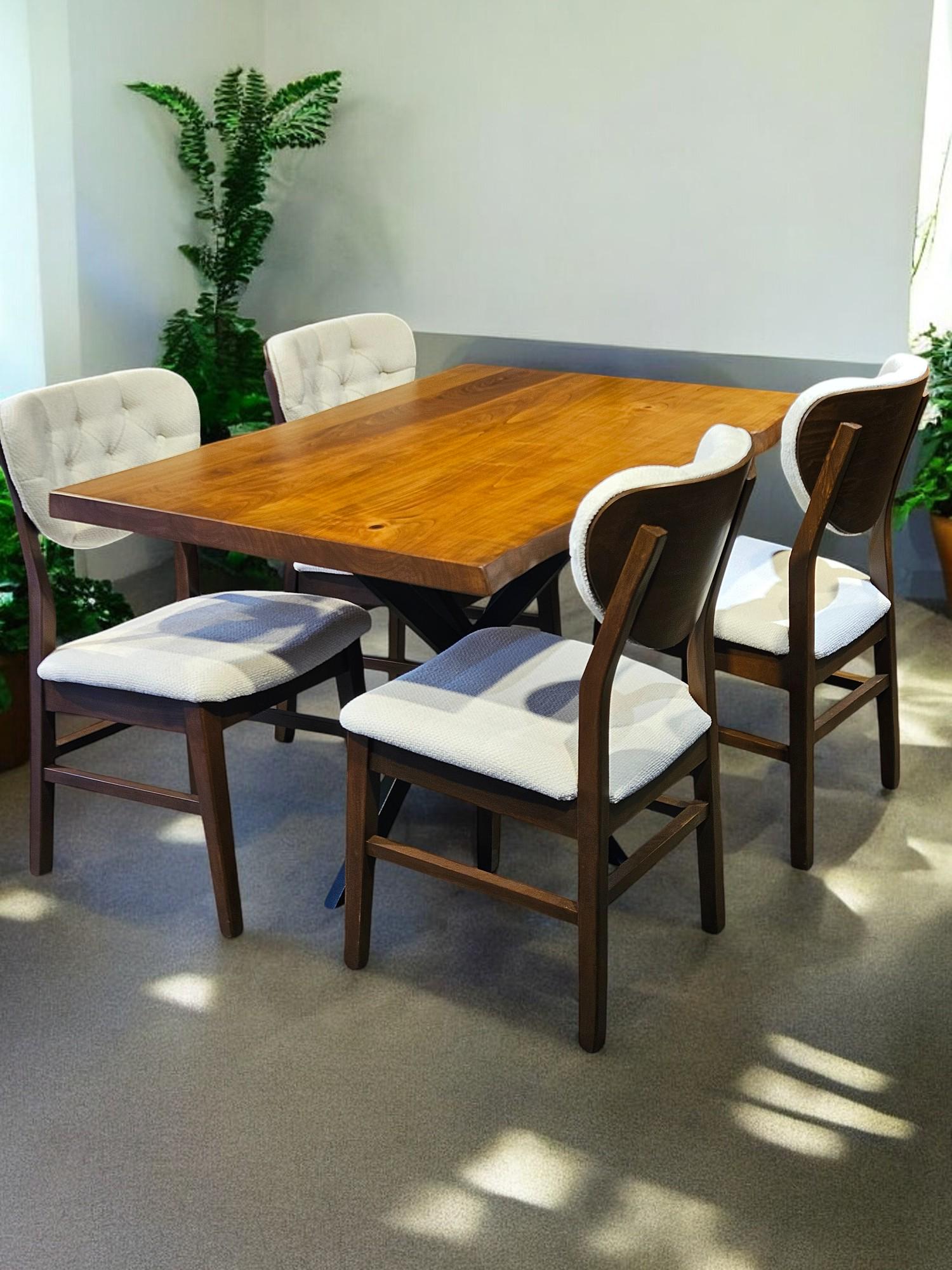 Modern Wood Dining Table, Dining Table, Live Edge Dining Table, Kitchen ...