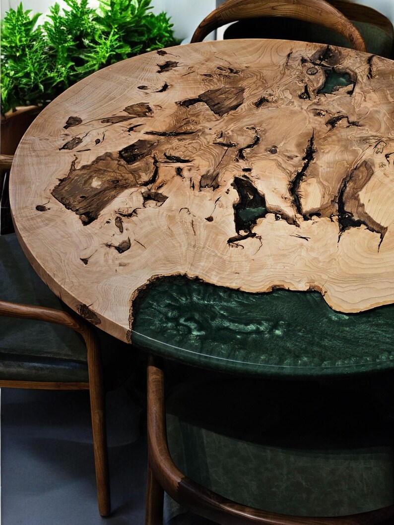 Custom Epoxy Dining Room Table, Custom Dine Table, Epoxy Table ...