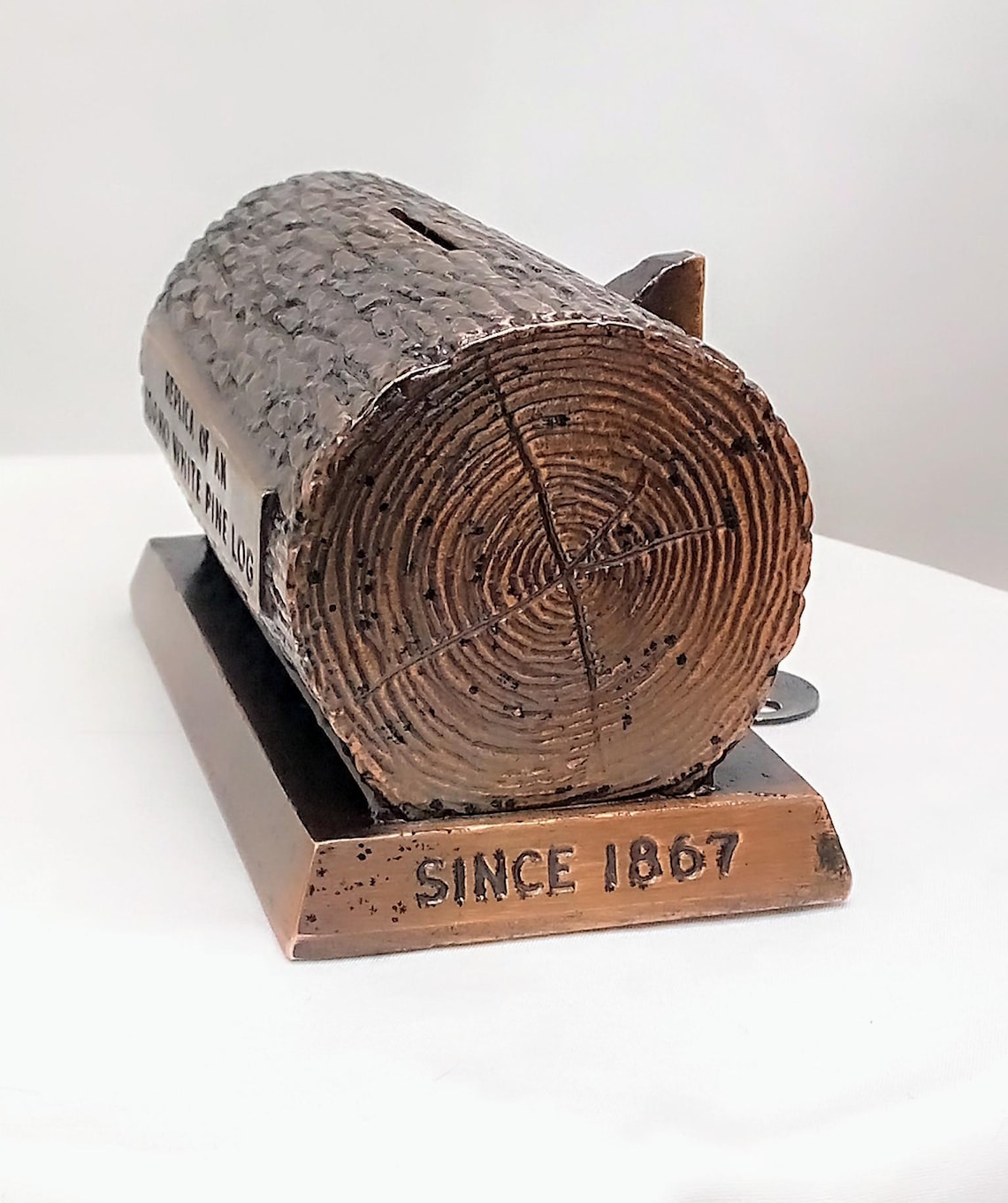 Rare 1920s Cast Iron Idaho Bank: White Pine Log Design With Key - Etsy
