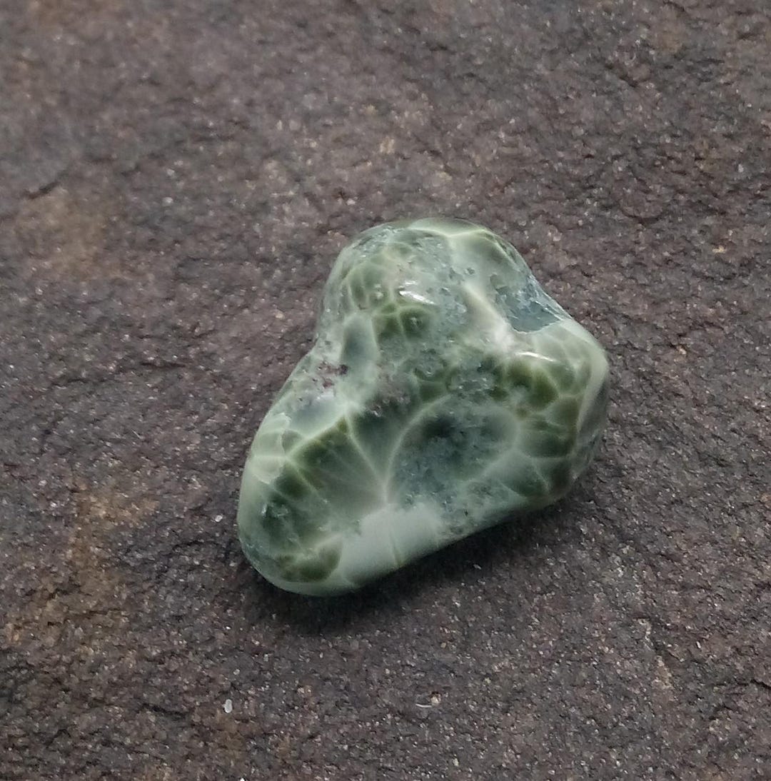 Light Green 13mm X 10mm, "isle Royale" Lake Superior Greenstone (chlorastrolite) Gemstone FREE ...