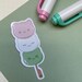 Cute Hanami Snacks Sticker Set | Cat Stickers | Food Stickers | Animal ...