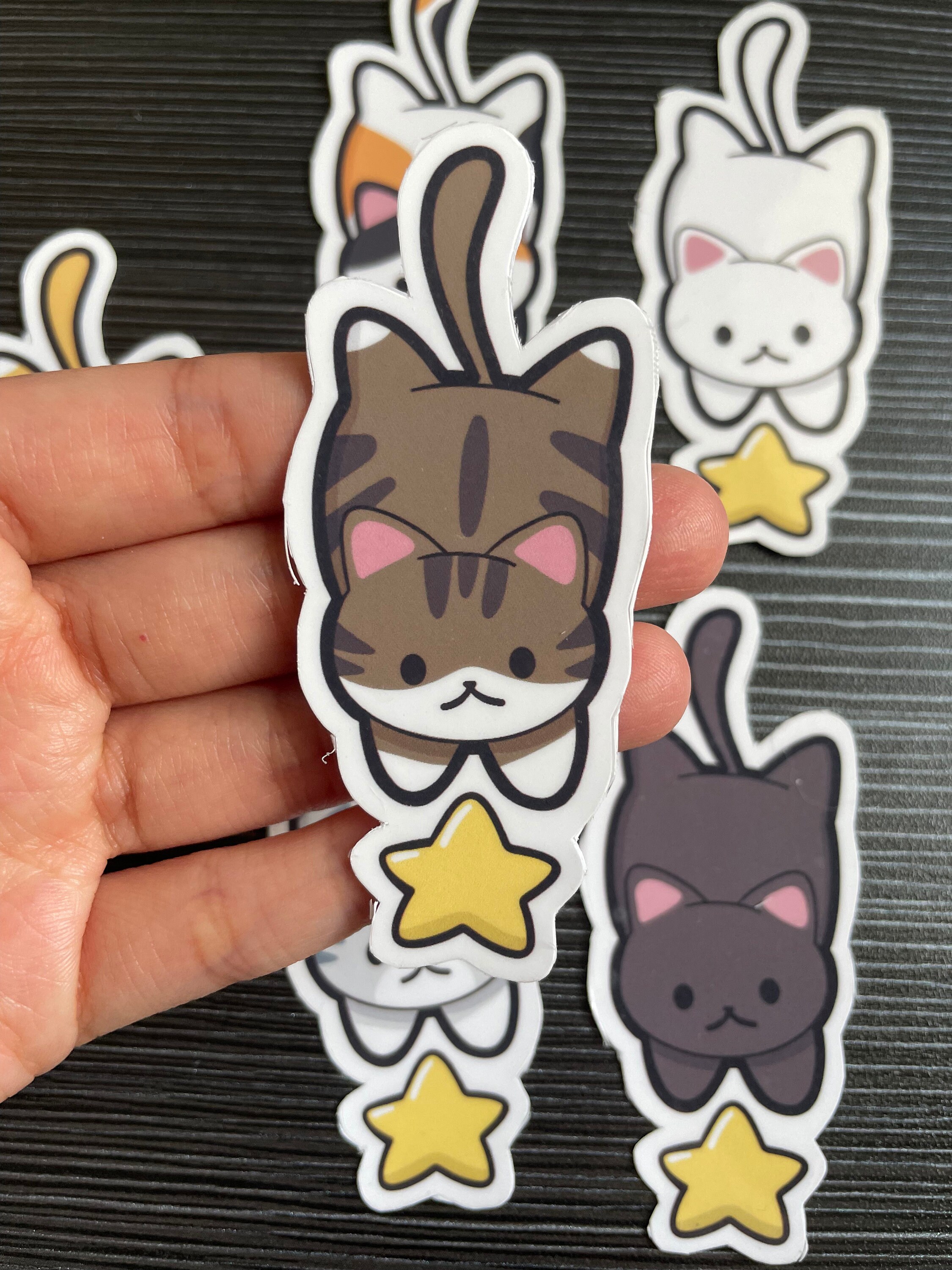 Cute Star Cat Sticker | Cat Sticker | Cute Animal Sticker | Waterproof ...