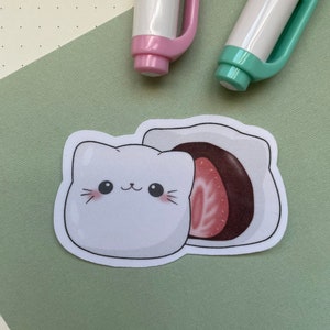 Cute Hanami Snacks Sticker Set | Cat Stickers | Food Stickers | Animal ...