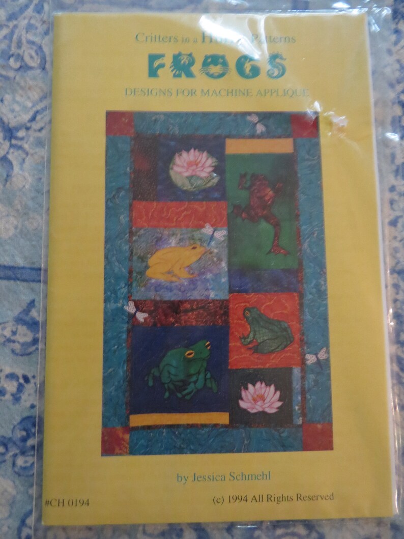 Frog Patterns for Machine Applique by Critter Pattern Works - Etsy