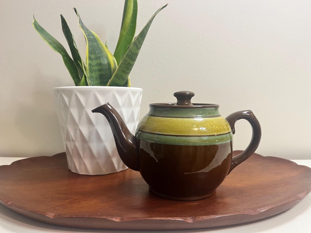 Vintage Single Serve Ceramic Teapot Sadler Brown Betty Mini One-cup/tea ...