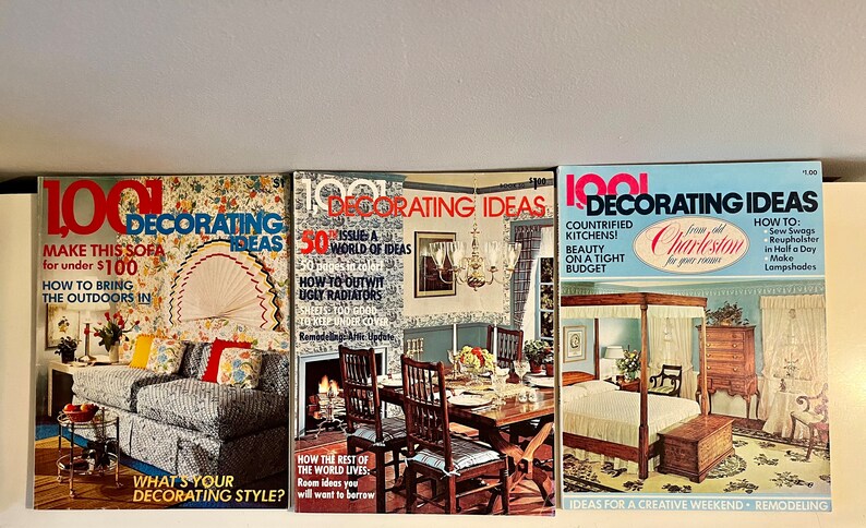 Vintage 1,001 Decorating Ideas Magazines From the 1970's 12 Issues ...