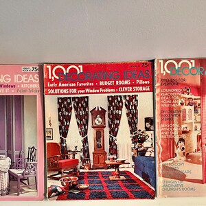 Vintage 1,001 Decorating Ideas Magazines From the 1970's - 12 Issues ...
