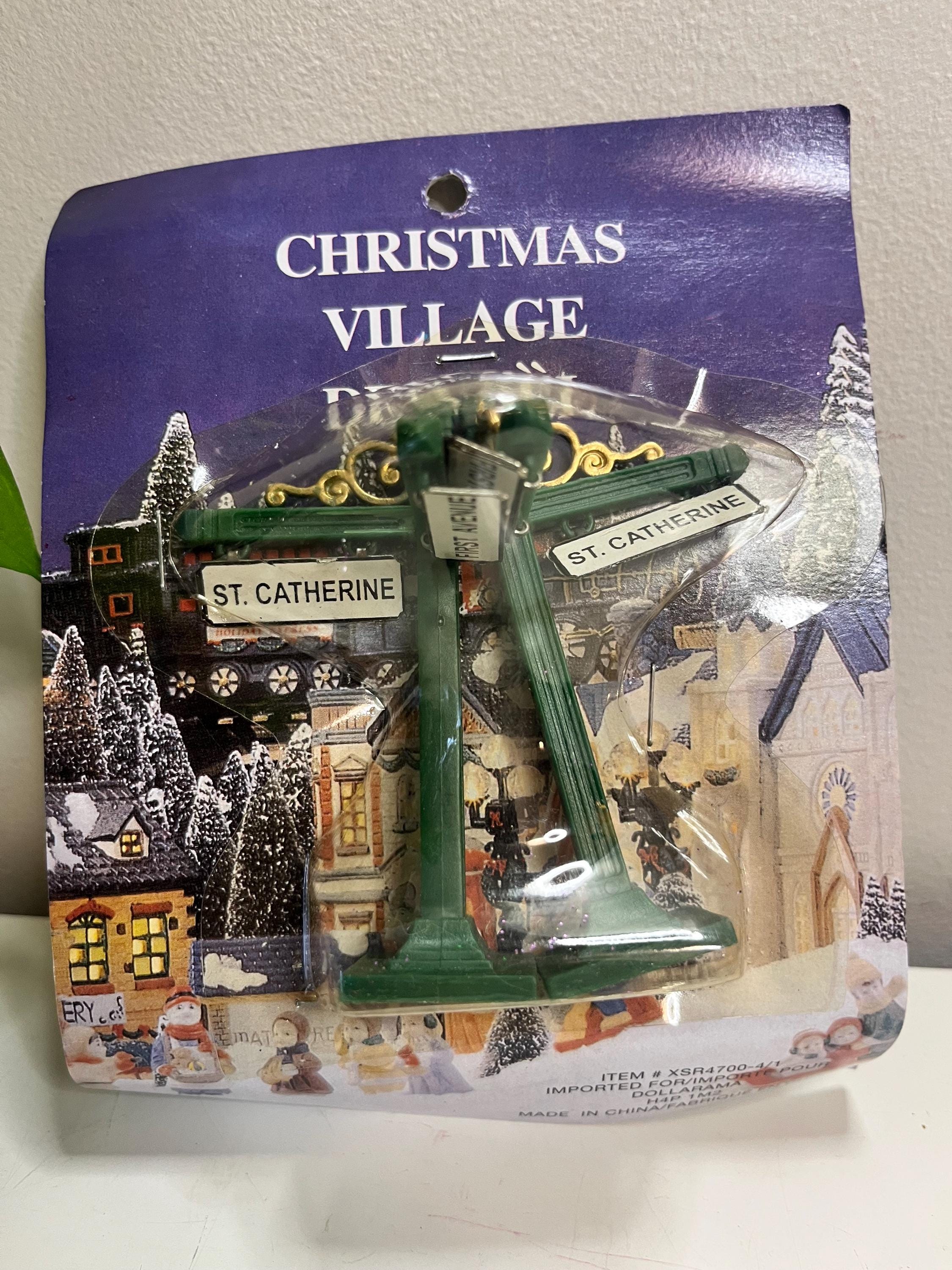 Vintage Christmas Village Polyresin Figures – Miniature Trees & Fences ...