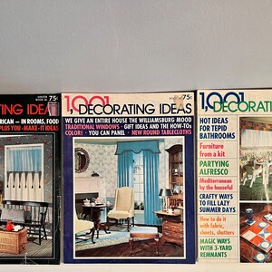 Vintage 1,001 Decorating Ideas Magazines From the 1970's - 12 Issues ...